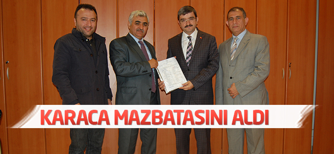 Dr. Karaca mazbatasını aldı