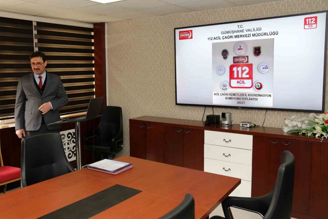 Gümüşhane 112 Acil Çağrı’ya bir yılda 116 bin 302 çağrı geldi