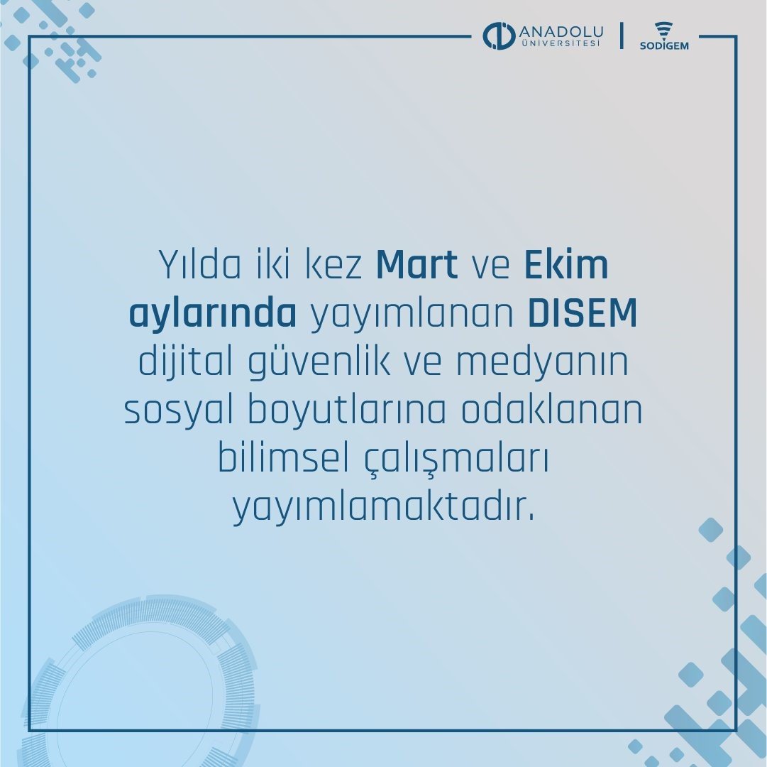 DISEM dergisi yayın hayatına başladı